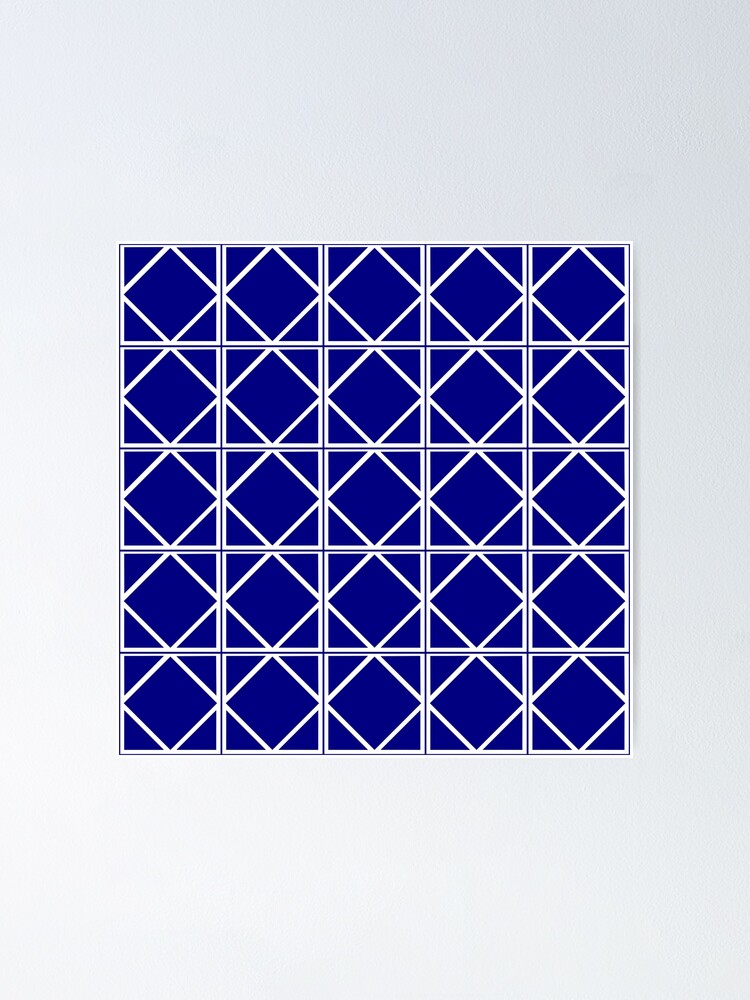"Navy Triangle Square" Poster for Sale by ArtistPride | Redbubble