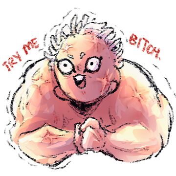 "Try me bitch" Sticker for Sale by its-aleois | Redbubble