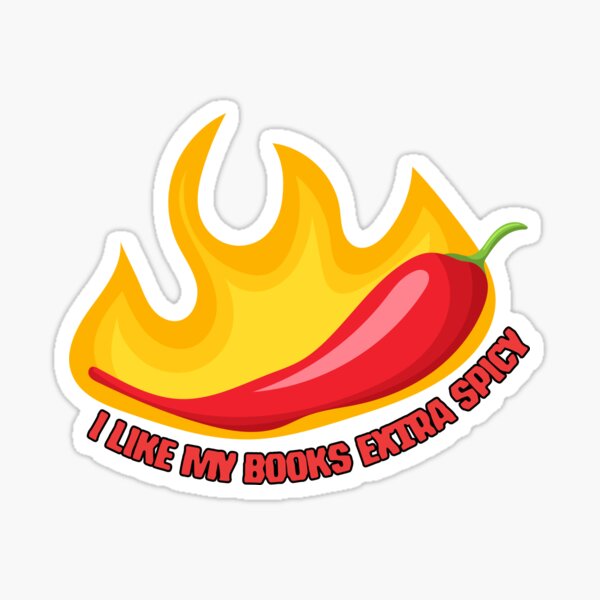 "Spicy Books" Sticker for Sale by BookishlyBailey | Redbubble