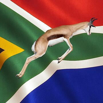 "South African Rugby Pride: Prancing Springbok Flag" Poster for Sale by ...
