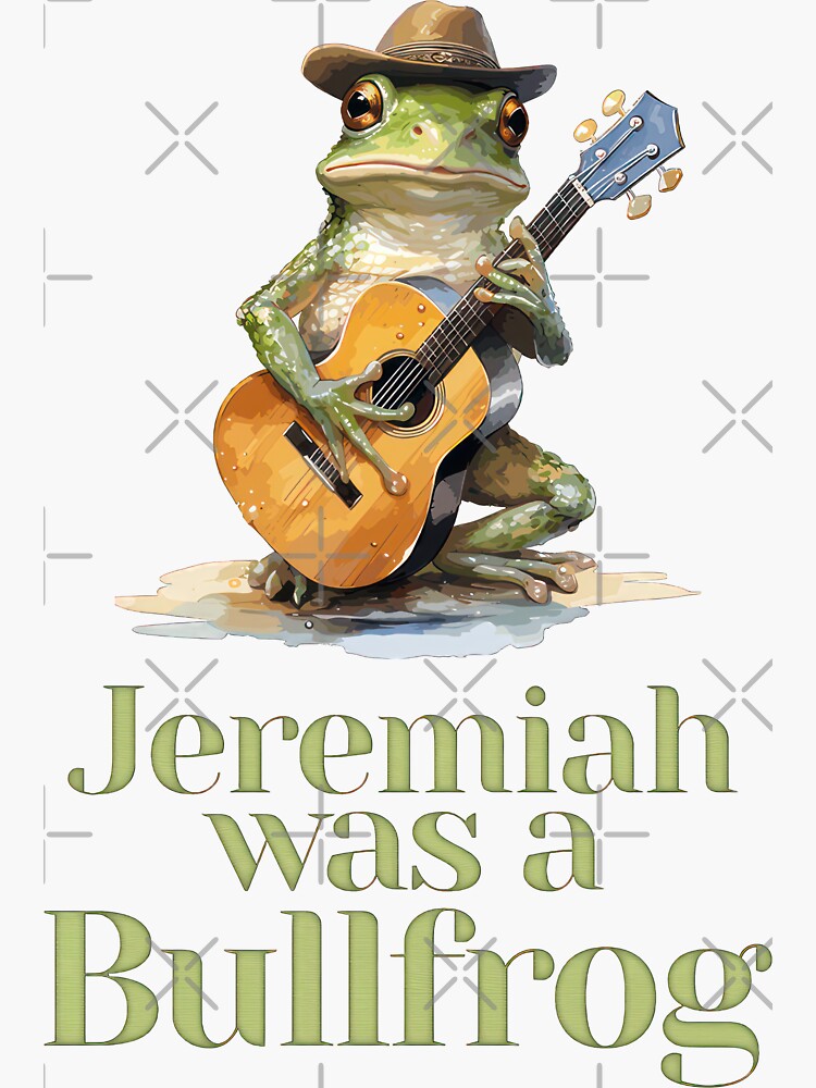 "Jeremiah Was a Bullfrog: A Classic Rock Nostalgia Trip" Sticker for ...