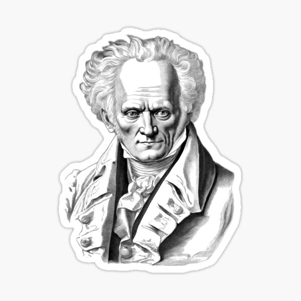 "Arthur Schopenhauer German philosopher" Sticker for Sale by NTGUILTY ...