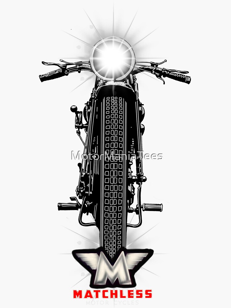 "Vintage Matchless Motorcycle Design By MotorManiac" Sticker by ...