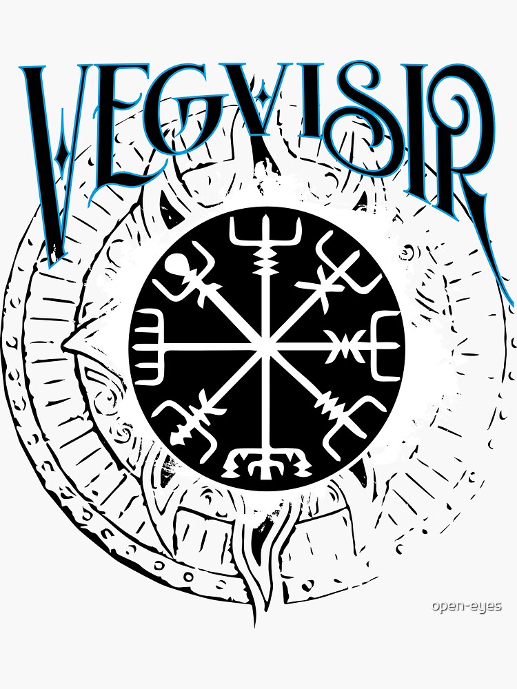"Viking compass Pathfinder" Sticker for Sale by open-eyes | Redbubble