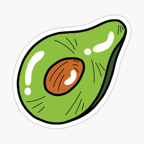 "Avocado Drawing" Sticker for Sale by William Carneiro | Redbubble