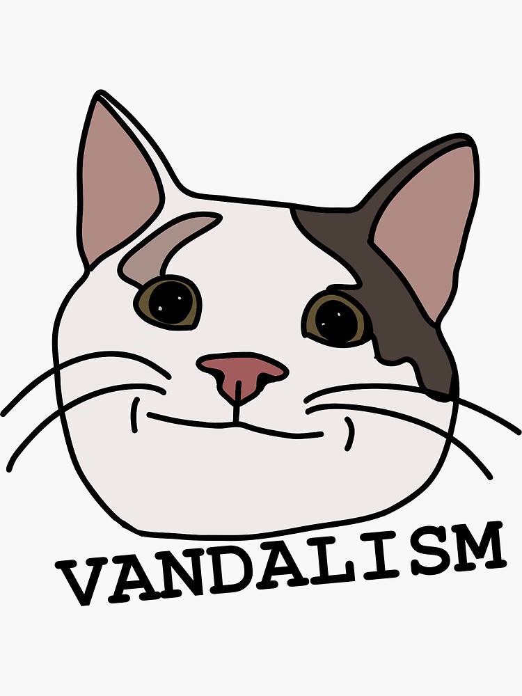 "Polite Cat Meme" Sticker for Sale by NinnowsVariety | Redbubble