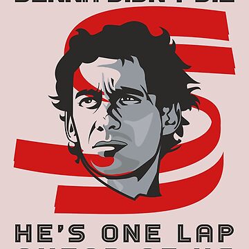 "Ayrton Senna, Formula One, Retro F1 Legend Icon" Sticker for Sale by ...