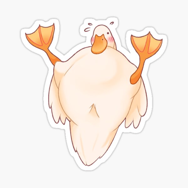 "shy duck" Sticker by CuteBlueArt | Redbubble