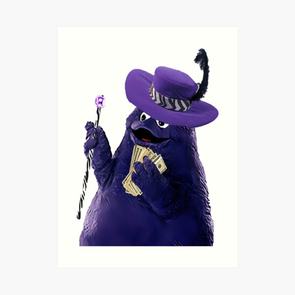 "Grimace Pimp" Art Print for Sale by JudgmentDesign | Redbubble