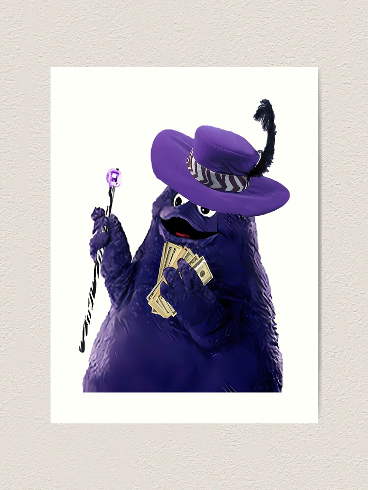 "Grimace Pimp" Art Print for Sale by JudgmentDesign | Redbubble