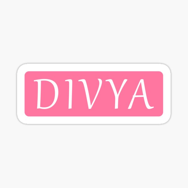 "Divya Name" Sticker for Sale by jeallan | Redbubble