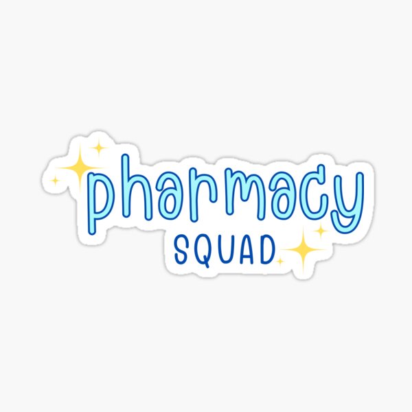 "Blue Pharmacy Tech Squad With Sparkle" Sticker for Sale by EverAfterStudio | Redbubble