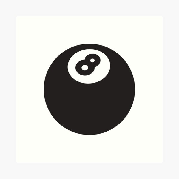 "8 Ball Design - Eight Ball T-Shirt Design" Art Print for Sale by ...