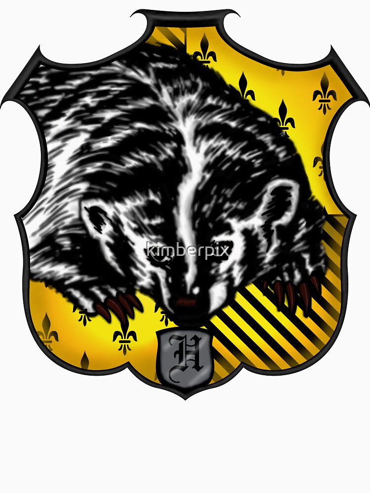 "Badger Crest - Original Painting" T-shirt by kimberpix | Redbubble