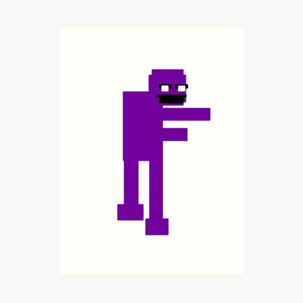 "FNAF Purple Guy 8-bit" Art Print for Sale by mattwilldo | Redbubble