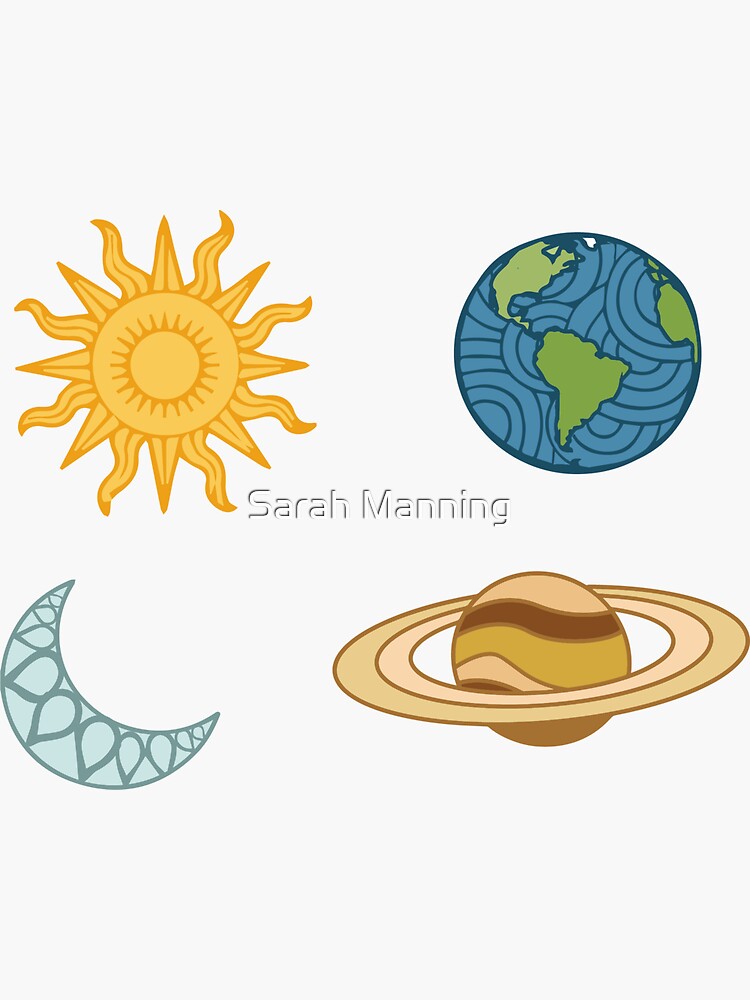 "celestial bodies sticker pack" Sticker for Sale by sarahamanning | Redbubble
