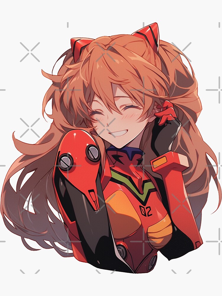 "Asuka - Neon Genesis Evangelion" Sticker for Sale by SchellStation ...
