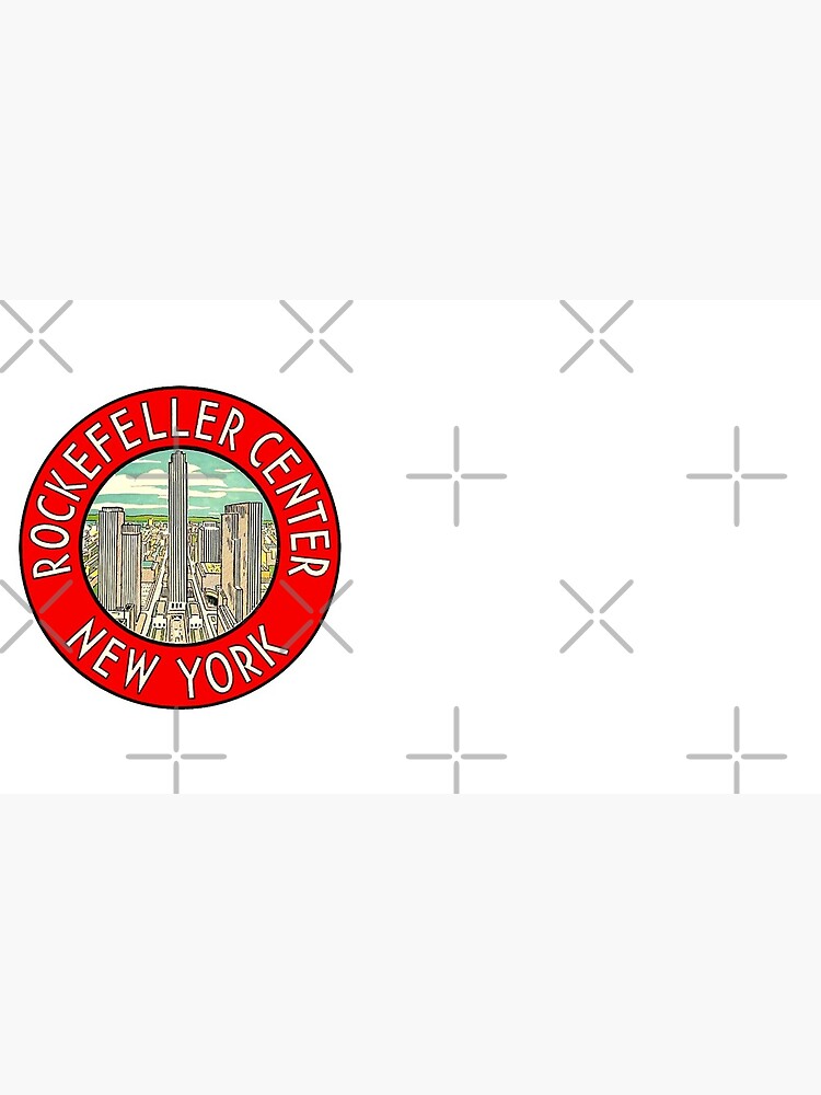 "Rockefeller Center New York Vintage Travel Decal" Coffee Mug by ...