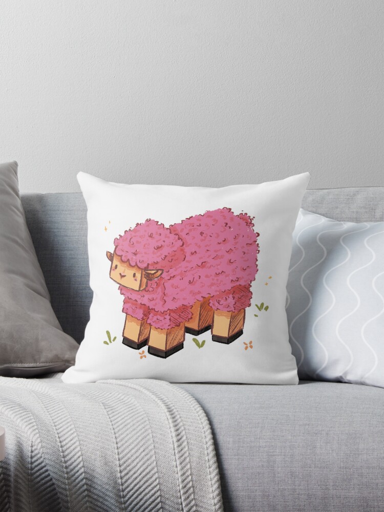 "Pink Minecraft Sheep" Sticker for Sale by Smoltsuki | Redbubble