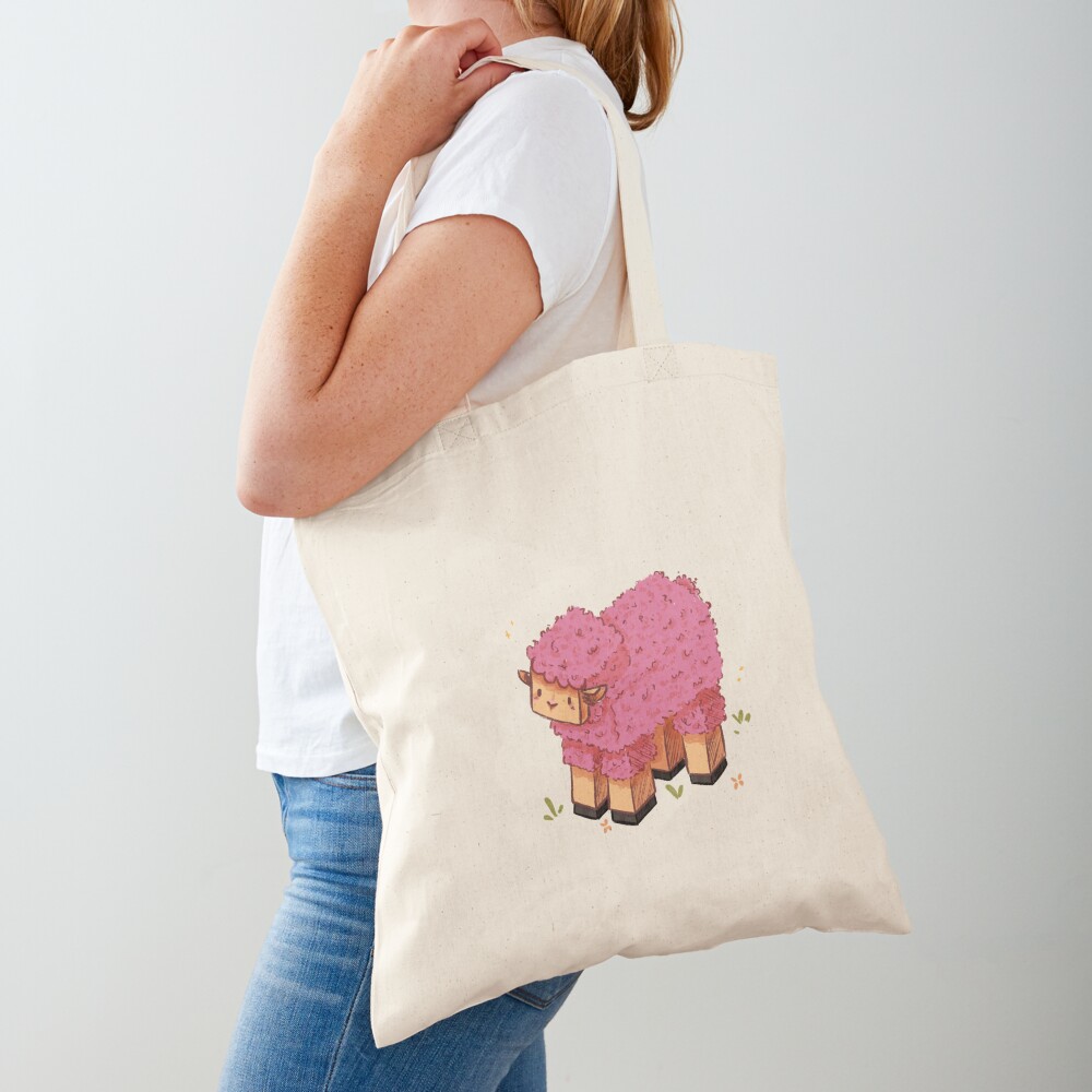 "Pink Minecraft Sheep" Sticker for Sale by Smoltsuki | Redbubble
