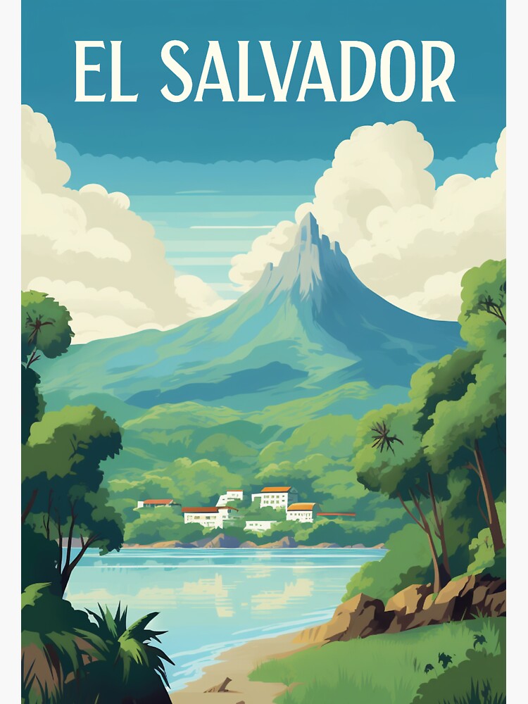 "El Salvador Travel Poster" Sticker for Sale by tierratour | Redbubble