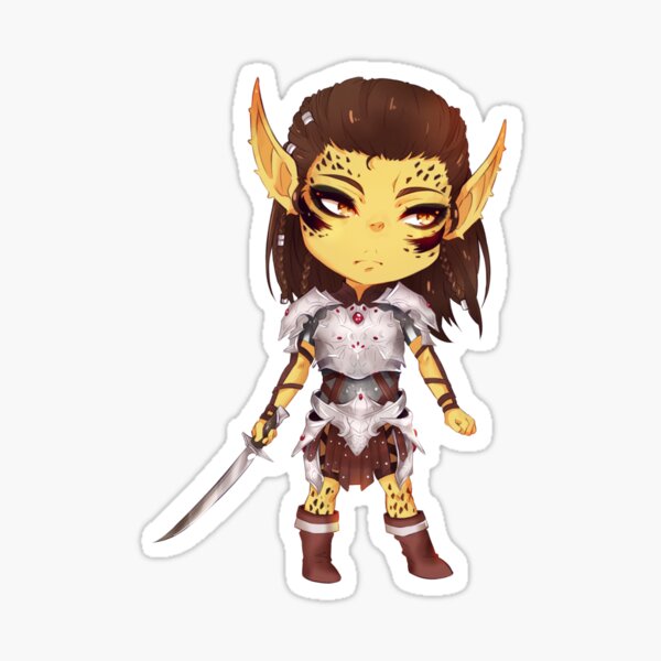 "Lae'Zel BG3 Baldurs Gate 3 Anime Chibi Sticker" Sticker for Sale by ...