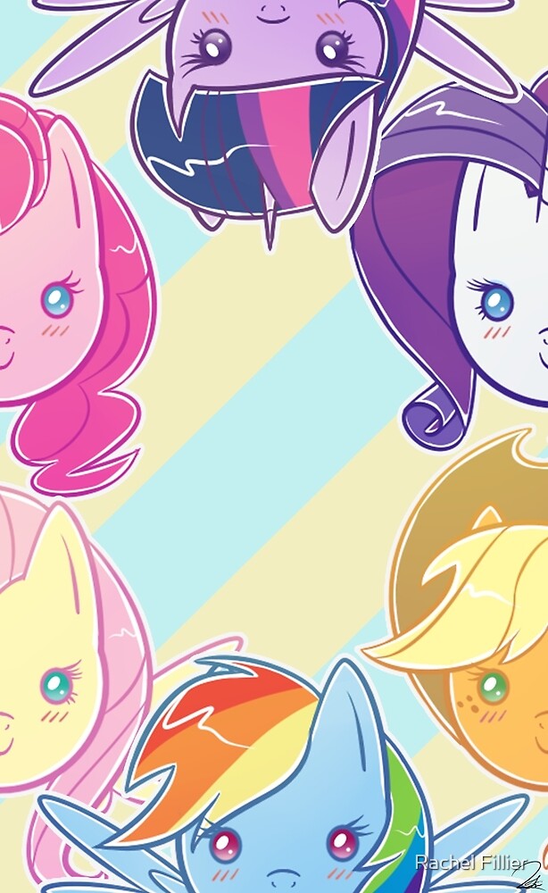"MLP - Mane 6 Large" by Rachel Fillier | Redbubble