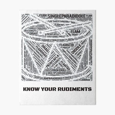 "Know Your Drum Rudiments Word Cloud" Art Board Print by StudioDesigns ...