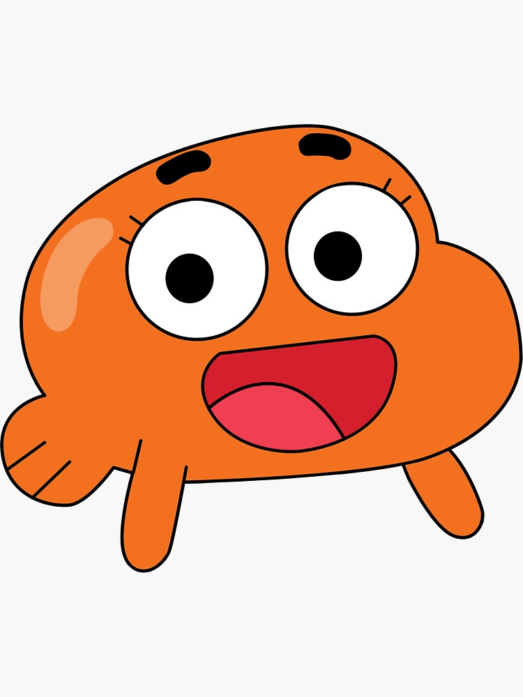 "Darwin Watterson happy face" Sticker for Sale by karamram | Redbubble