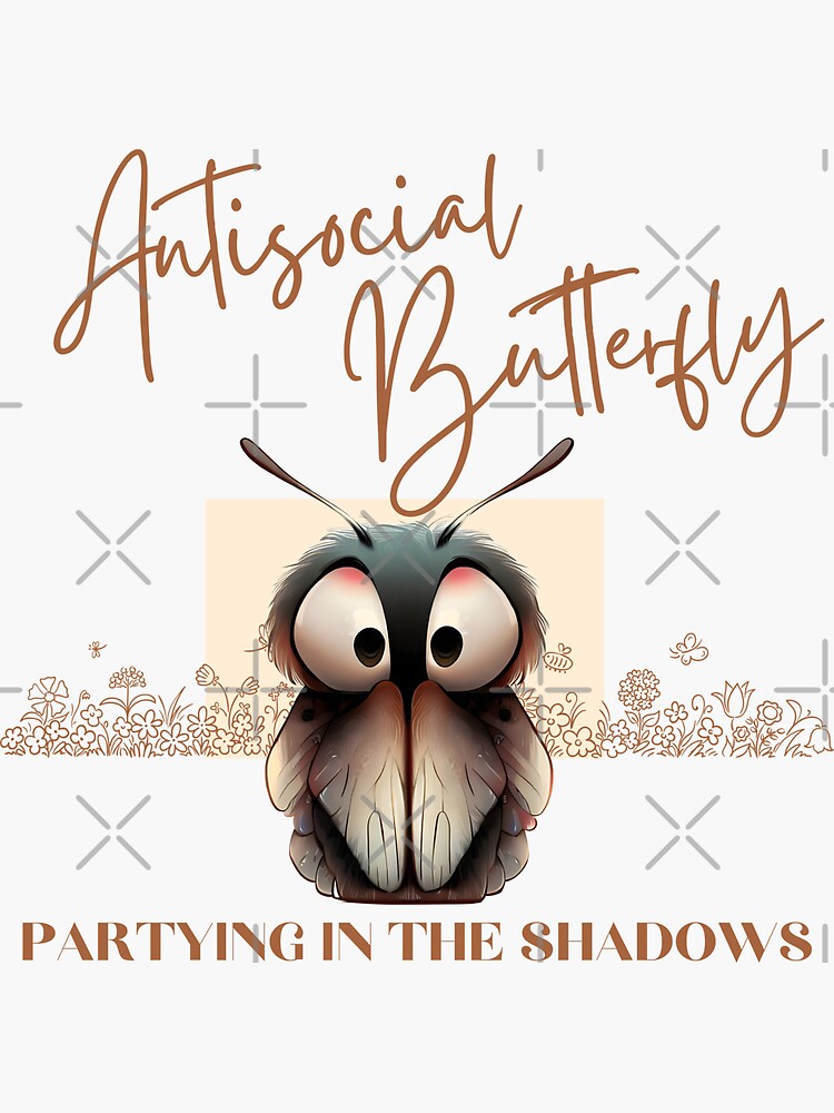 "Antisocial Butterfly" Sticker for Sale by André Botes | Redbubble