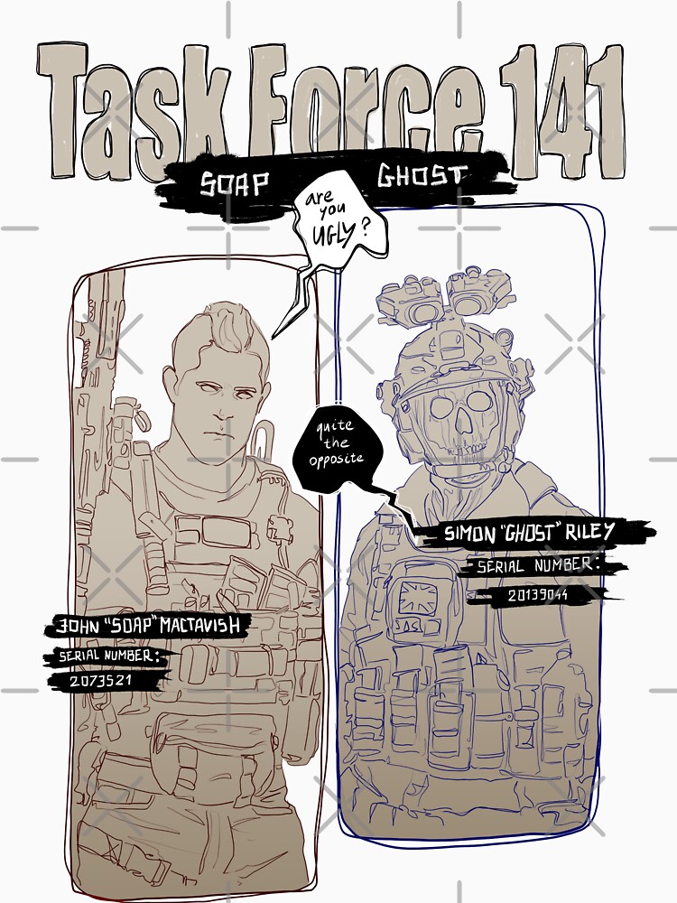 "Simon Ghost Riley and John Soap MacTavish" Essential T-Shirt for Sale ...