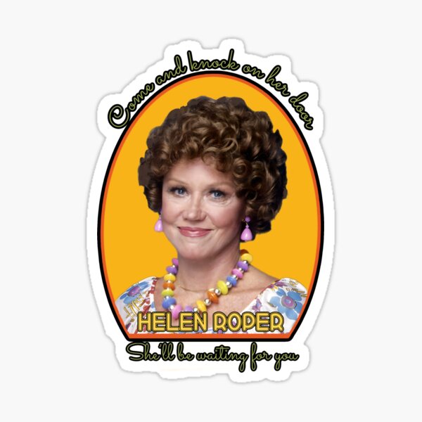 "Mrs. Roper" Sticker for Sale by Markspacek | Redbubble
