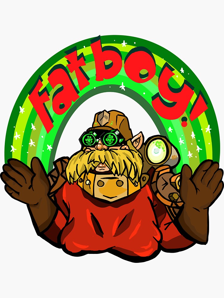 "Deep Rock Galactic - FATBOY Engineer Best Overclock Meme" Sticker for ...