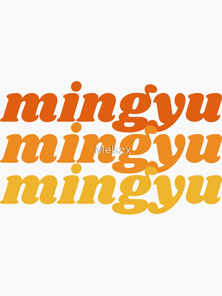 "SEVENTEEN MINGYU Kpop member " Sticker for Sale by Melszx | Redbubble