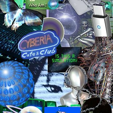 "The WIRED Serial Experiments Lain Anime Collage Design" Sticker for ...