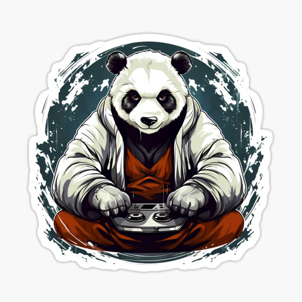 "Gamer Panda: Power-Up in Style" Sticker for Sale by hamishby | Redbubble