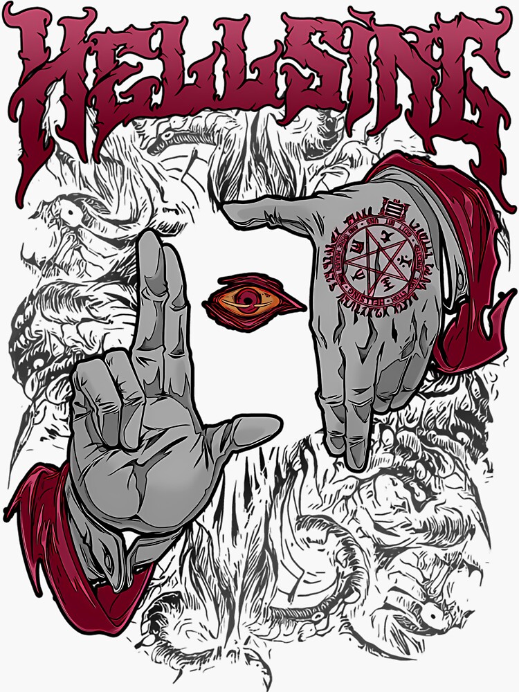 "Hellsing Dark Gothic Art" Sticker for Sale by AnaEricksonLux | Redbubble