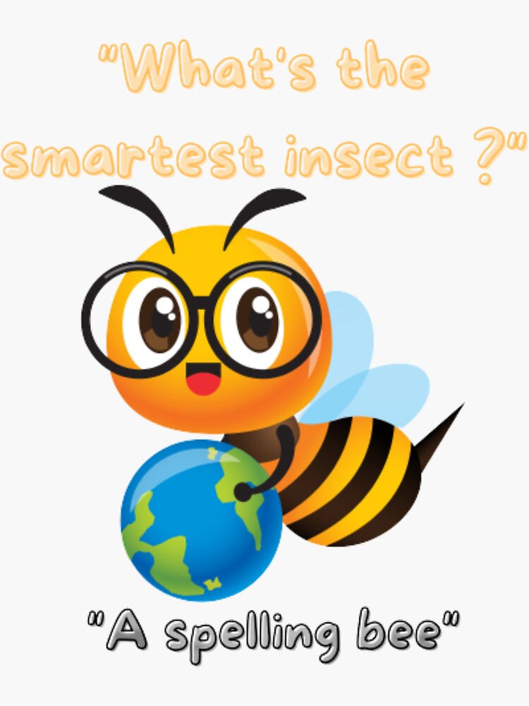 "Cute and funny spelling bee products design" Sticker for Sale by The ...