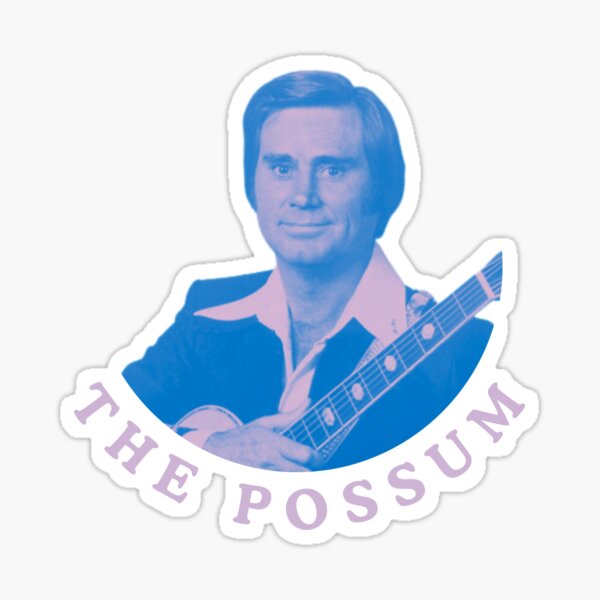 "George Jones The Possum" Sticker for Sale by TwangBangBtq | Redbubble
