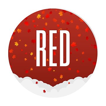 "Red Album Fall Leaves Cloudy Design " Sticker for Sale by doria-photos ...