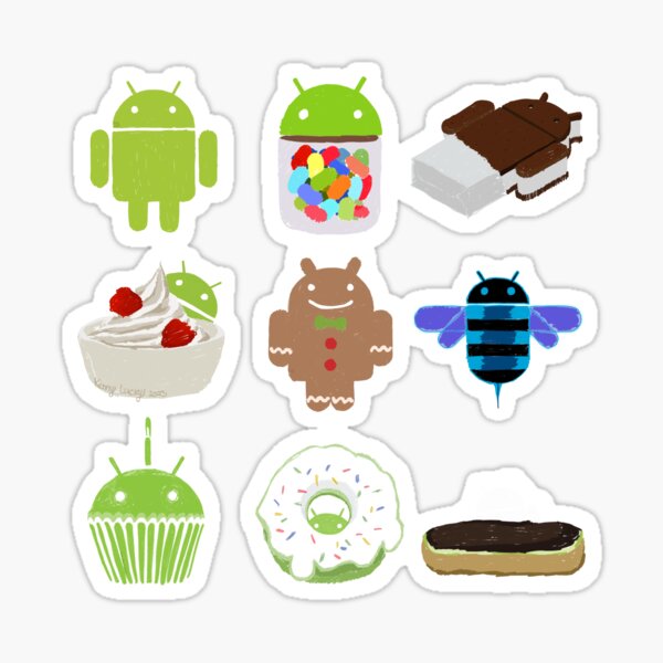 "Icon pencil drawing sketch Android OS version Google sticker pack" Sticker for Sale by ...