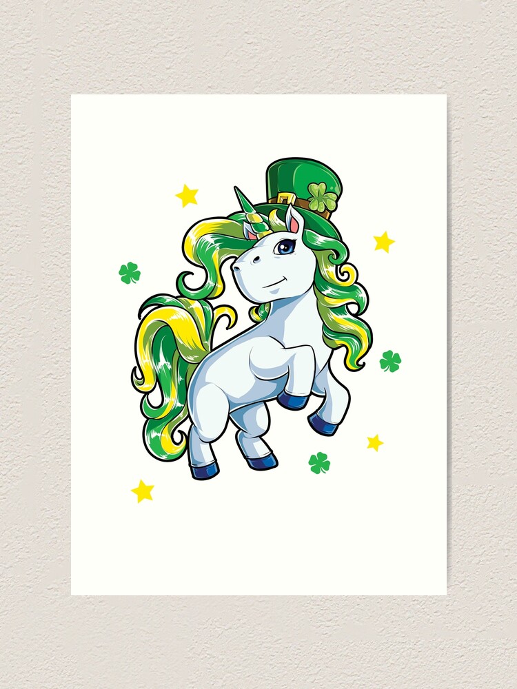 "Lepricorn Leprechaun Unicorn shirt St Patricks Day Boys Kids" Art ...