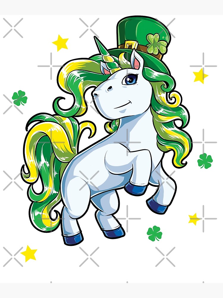 "Lepricorn Leprechaun Unicorn shirt St Patricks Day Boys Kids" Art ...