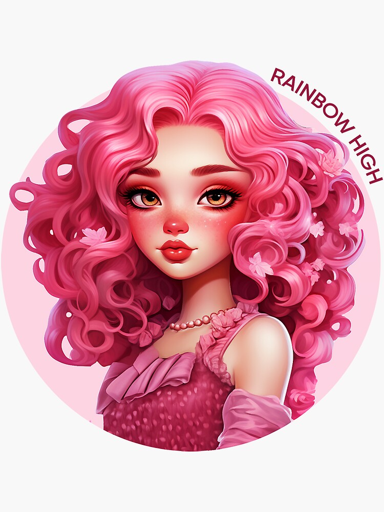 Pegatina for Sale con la obra «Arco iris alto | Priscila Pérez | Arte de personajes» de ...