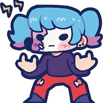 "Sally Face (MINI CHIBI)" Sticker for Sale by kitsickles | Redbubble