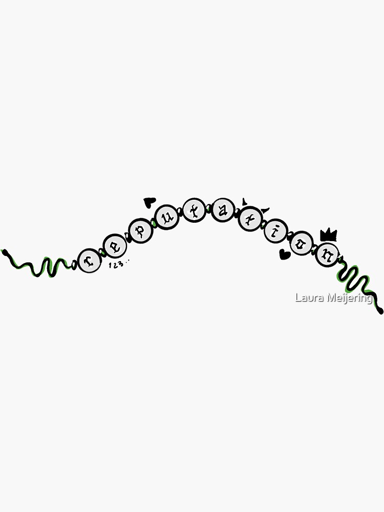 "Reputation friendship bracelet" Sticker for Sale by Laura Meijering ...