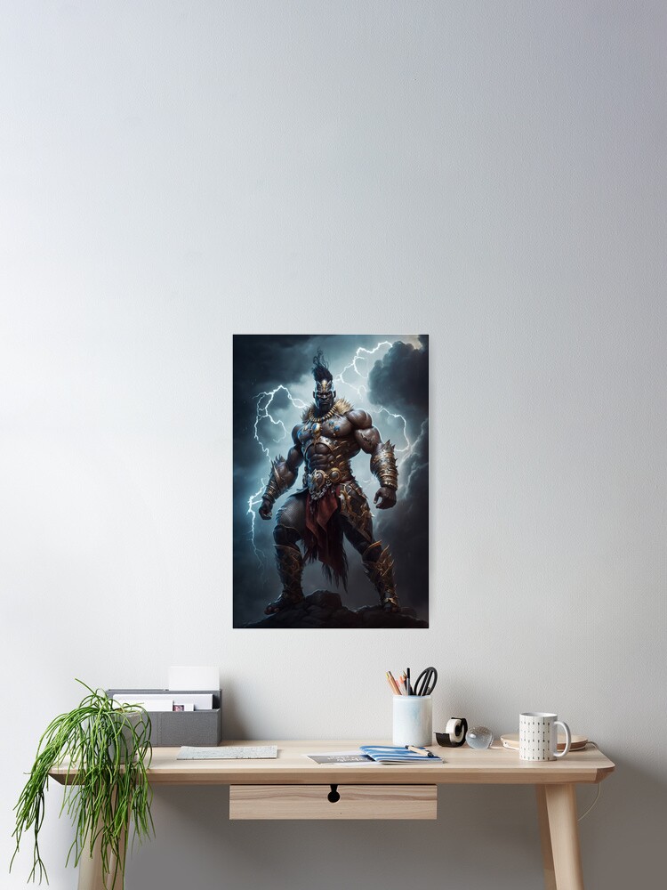 "Shango: Power and Passion of an African Deity | diesel ai art" Poster ...