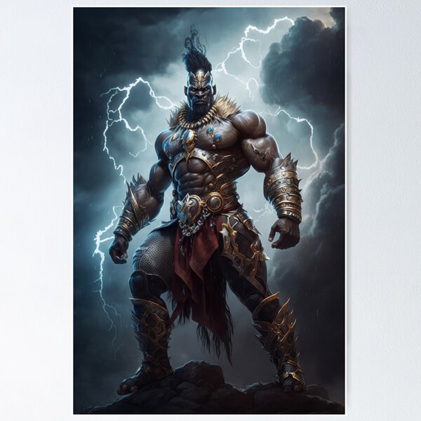 "Shango: Power and Passion of an African Deity | diesel ai art" Poster ...