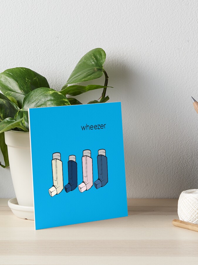 "Wheezer Blue Album (Weezer but they're Asthma Puffers)" Art Board ...