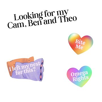 "Omegaverse Forbidden Emilia Emerson Sticker Pack Cam Ben Theo Josie ...